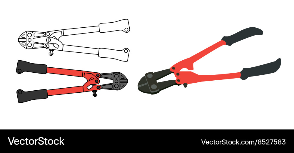 Molly Head Bolt Cutter Pliers Royalty Free Vector Image
