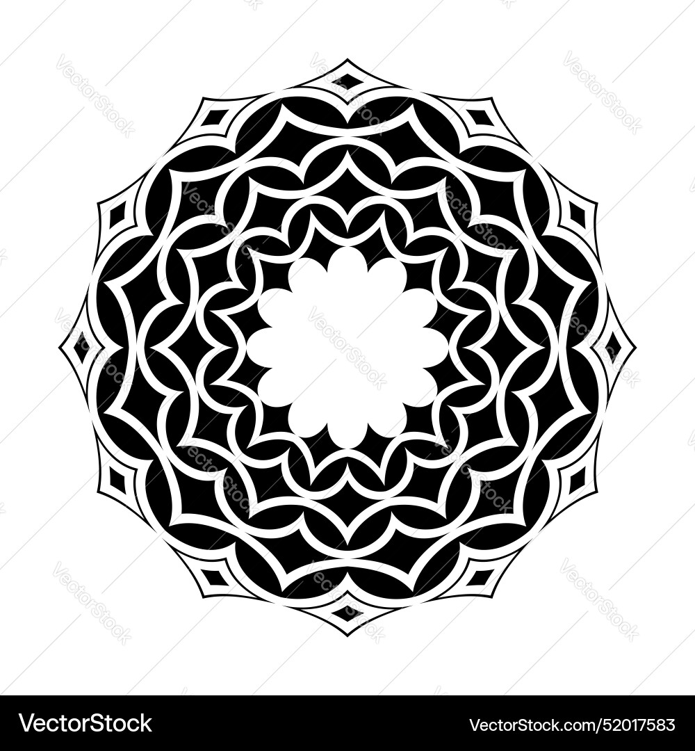 Radial geometric circle pattern Royalty Free Vector Image