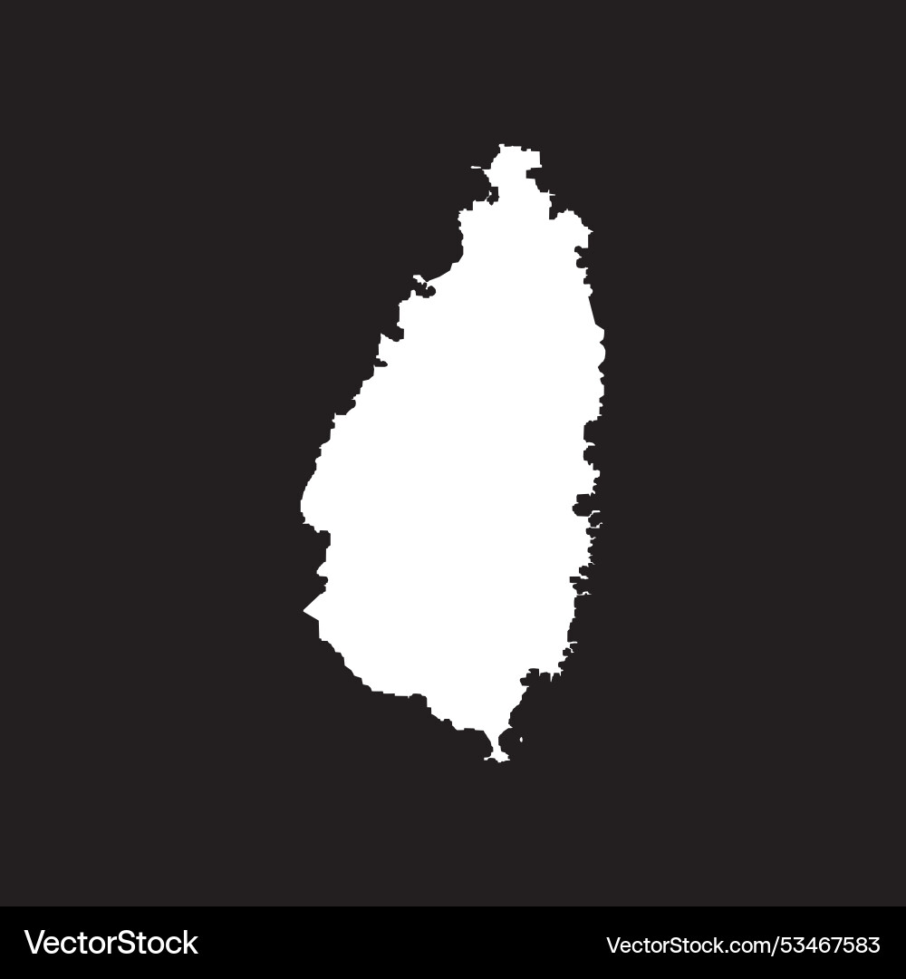 Saint lucia map icon Royalty Free Vector Image