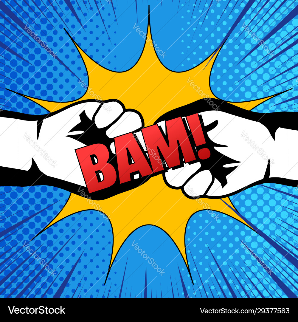Super punch comic concept Royalty Free Vector Image