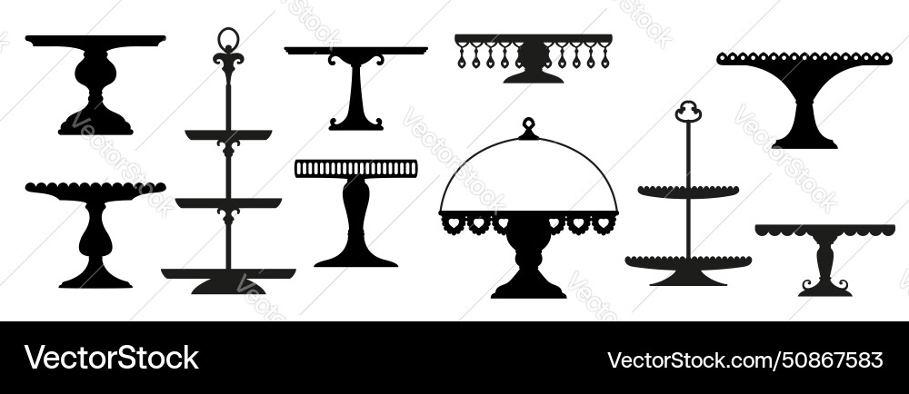 Wedding ceremony and tea cake platter stand tray Vector Image