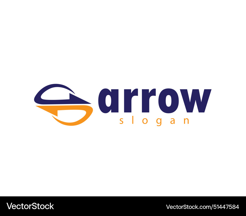 Arrow logo design for business Royalty Free Vector Image