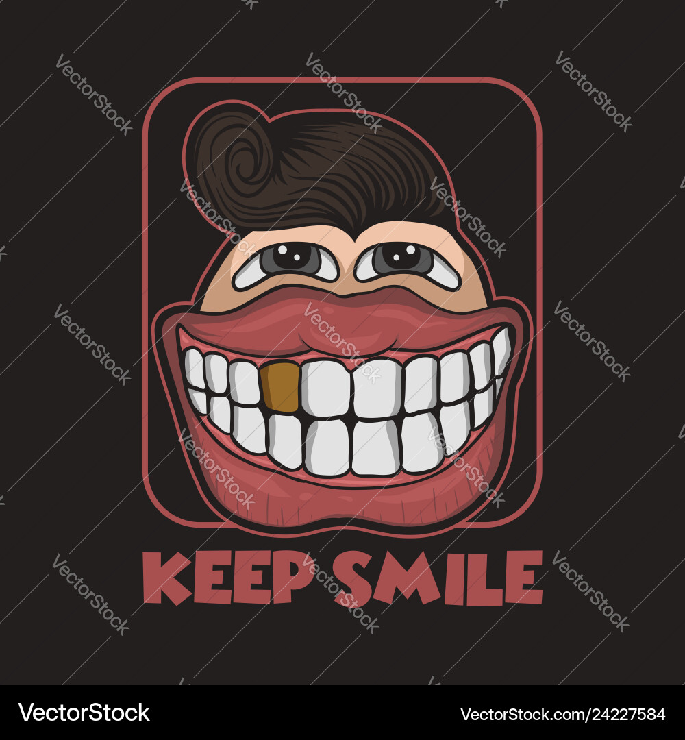 Big smile cartoon Royalty Free Vector Image - VectorStock