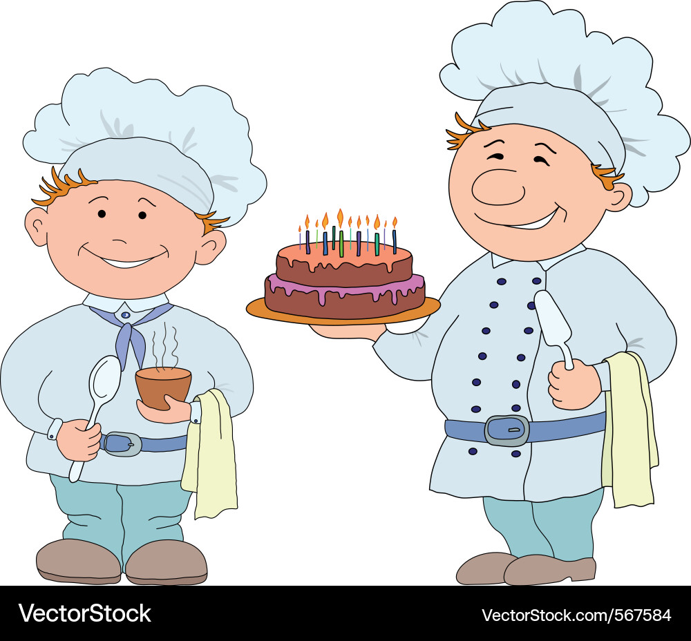 Cartoon cook Royalty Free Vector Image - VectorStock