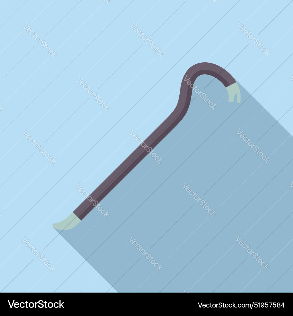 Crowbar lying on blue background with shadow Vector Image