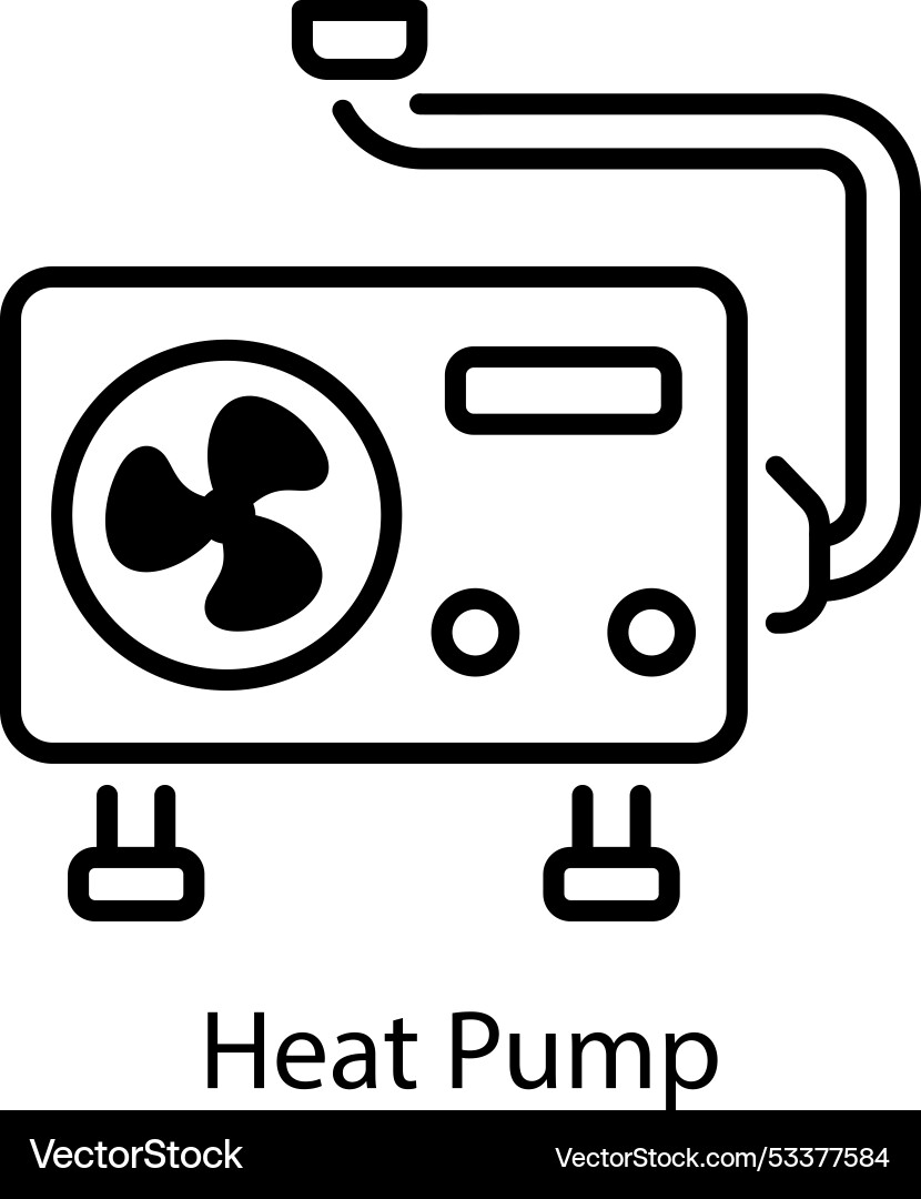 Heat pump Royalty Free Vector Image - VectorStock