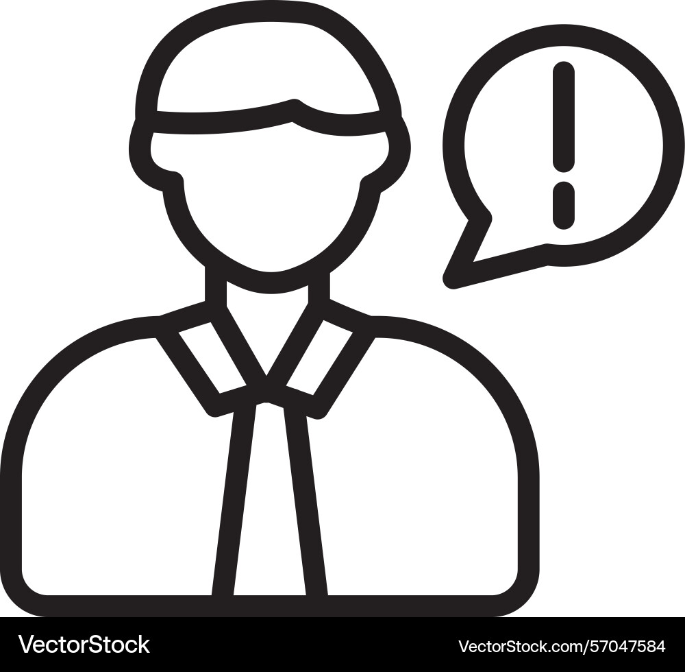 Informant line icon design Royalty Free Vector Image