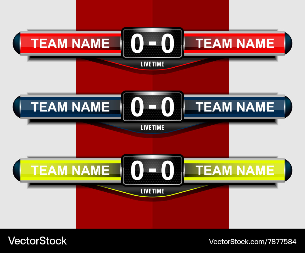 Sports Scoreboard Template Royalty Free Vector Image