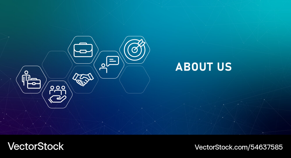 About us corporate profile gradients header Vector Image