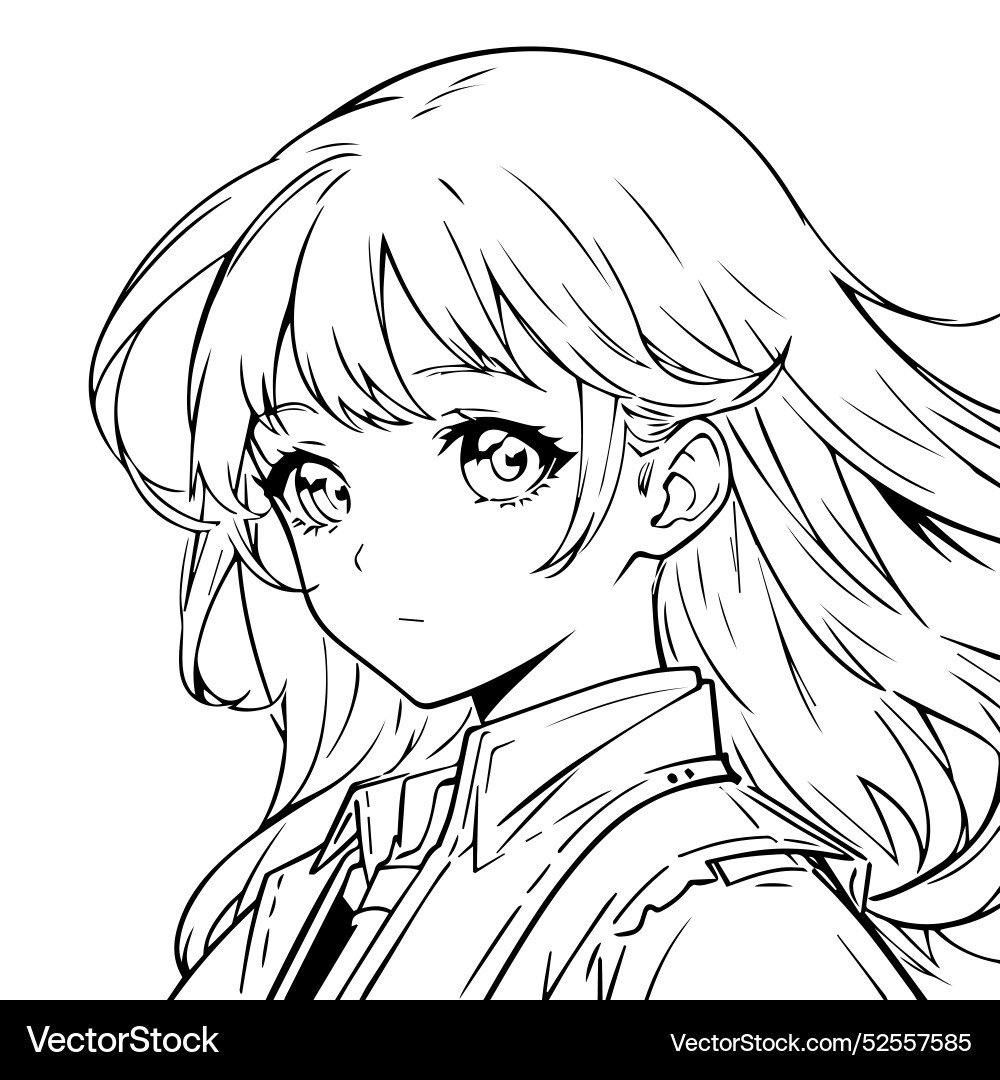 Anime girl Royalty Free Vector Image - VectorStock