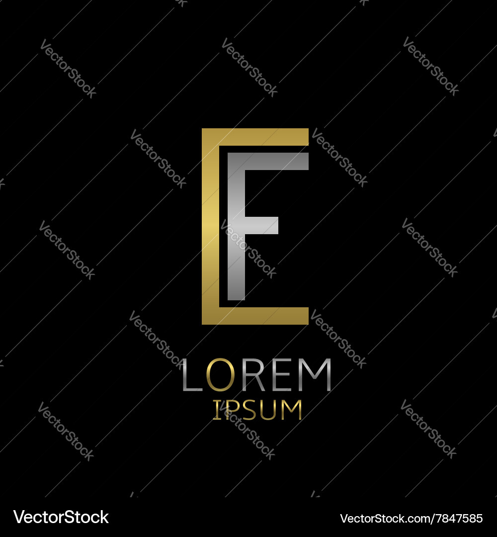 Cf letters logo Royalty Free Vector Image - VectorStock
