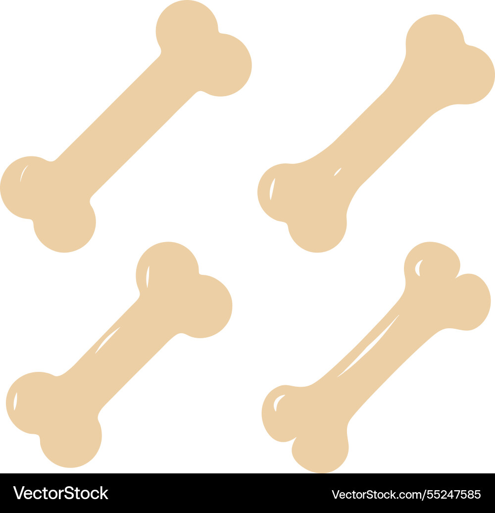 Cute cartoon dog bone pattern on white background Vector Image