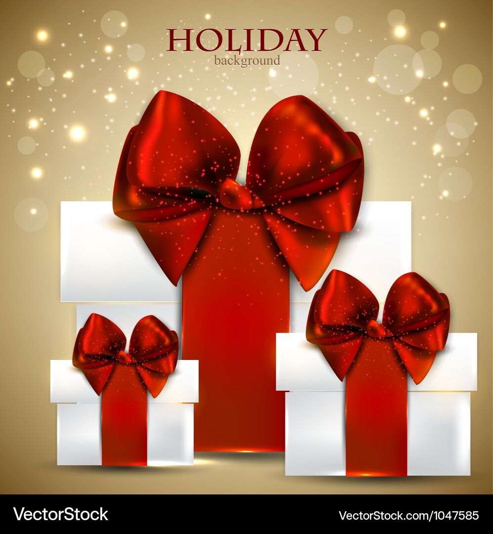 Elegant christmas gifts background Royalty Free Vector Image