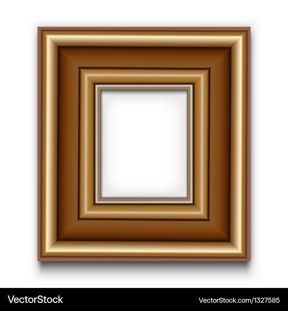 Elegant Wooden Frame Royalty Free Vector Image