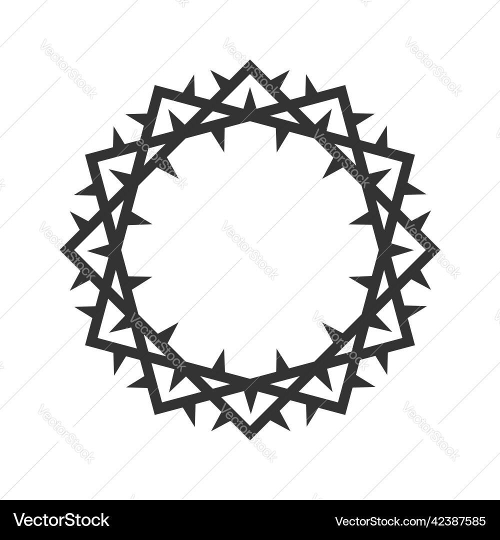 Logo crown of thorns Royalty Free Vector Image