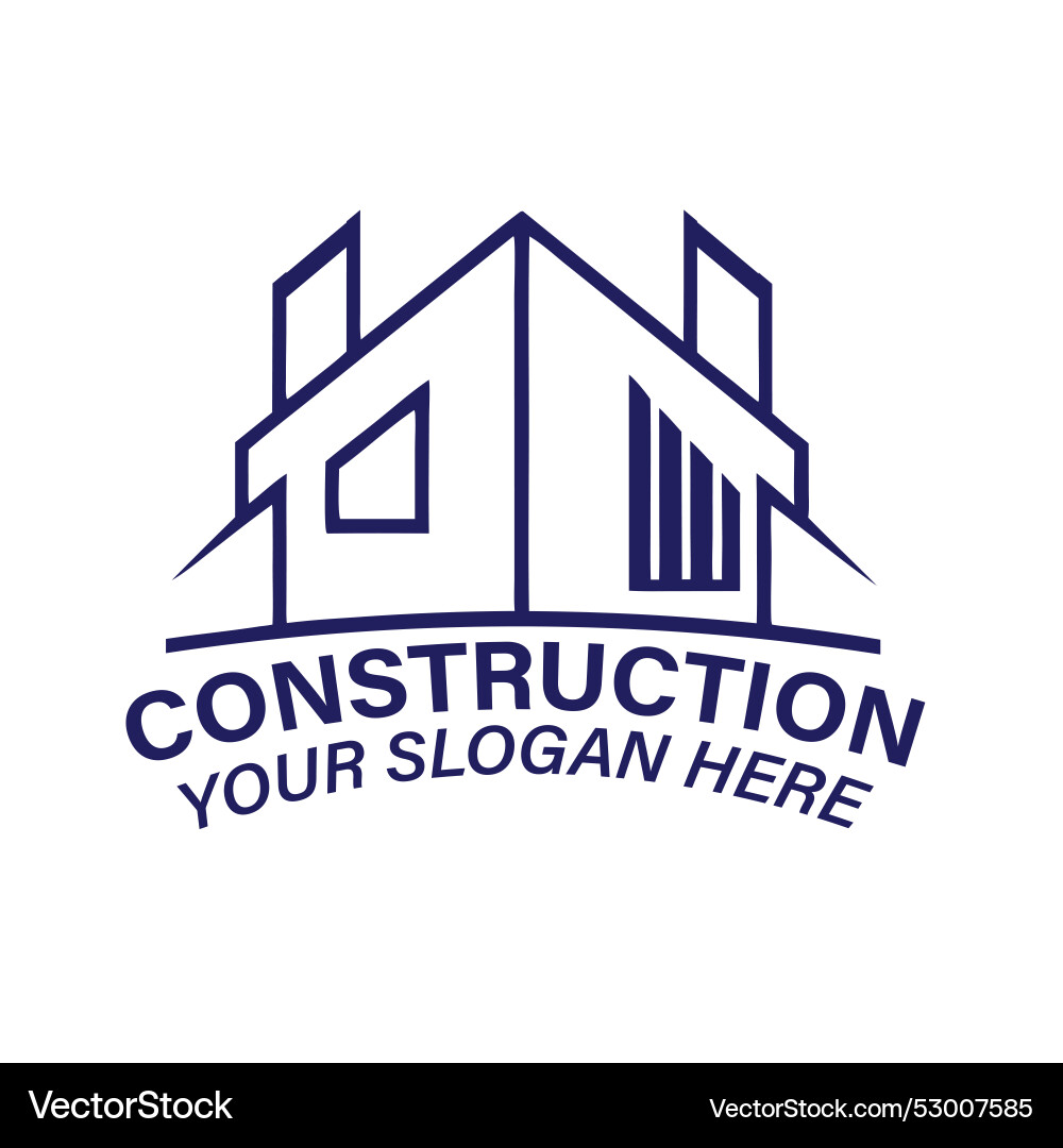Real estate realtor construction property logo Vector Image