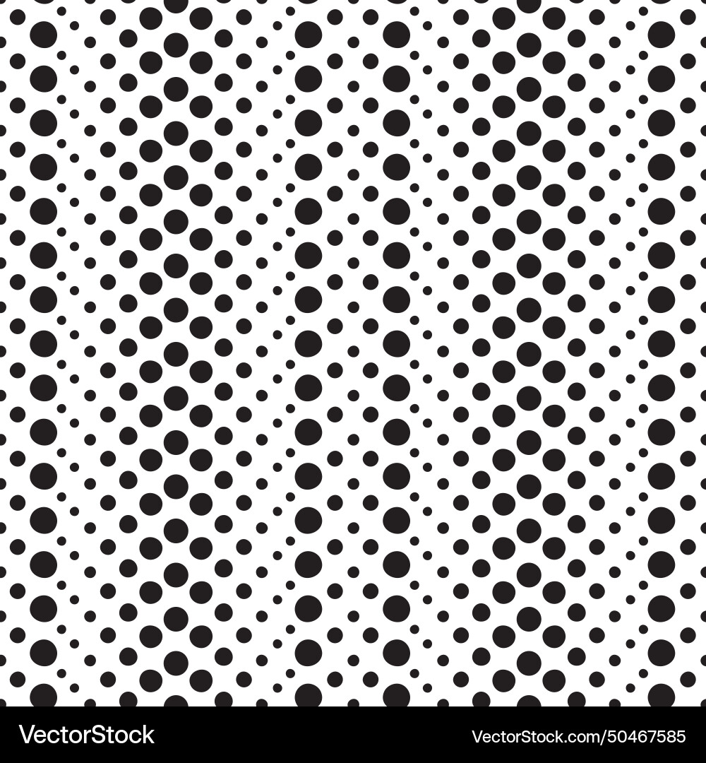 Smooth monochrome dotted seamless pattern Vector Image