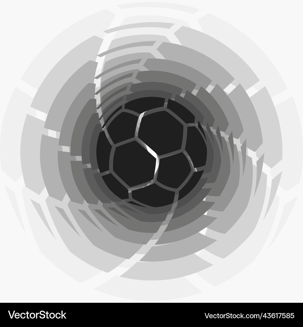 Soccer ball circle symbol swirl Royalty Free Vector Image
