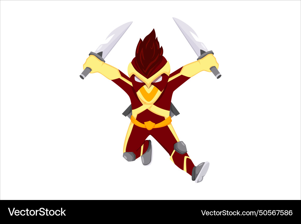 Cute superhero character design Royalty Free Vector Image