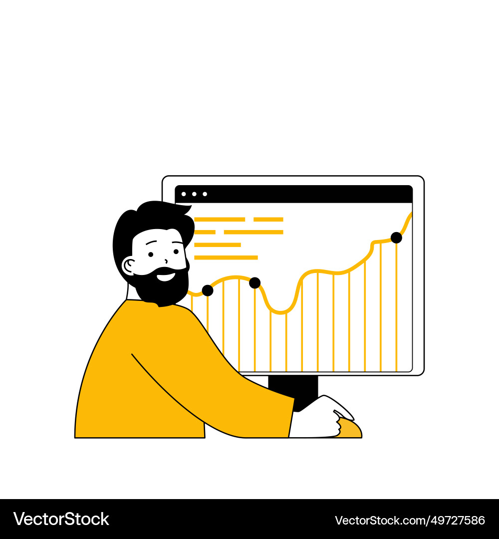 Digital Business Analysis Royalty Free Vector Image