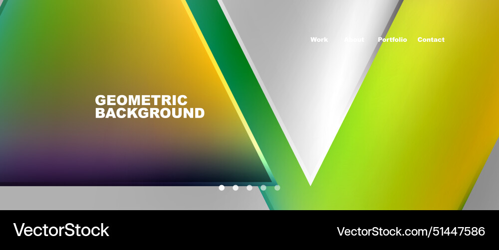 Metal triangles with colorful bright triangles Vector Image