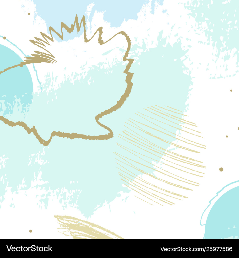 Mint green brush stroke geometric pattern Vector Image