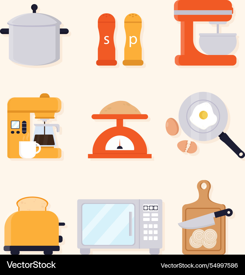 Set of kitchen elements Royalty Free Vector Image