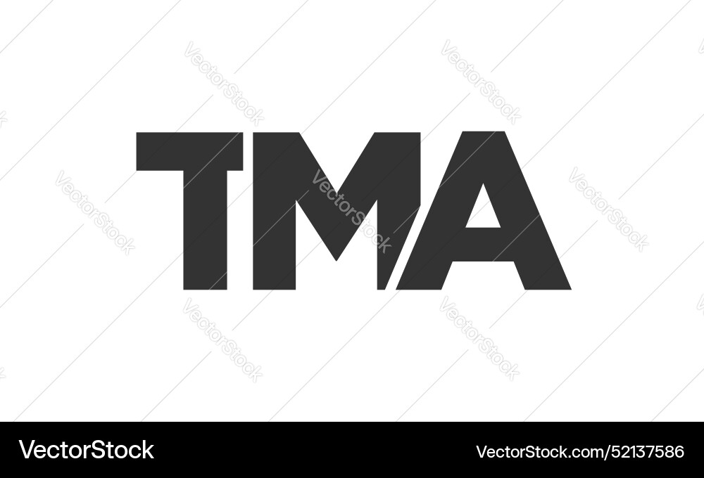 Tma logo design template with strong and modern Vector Image