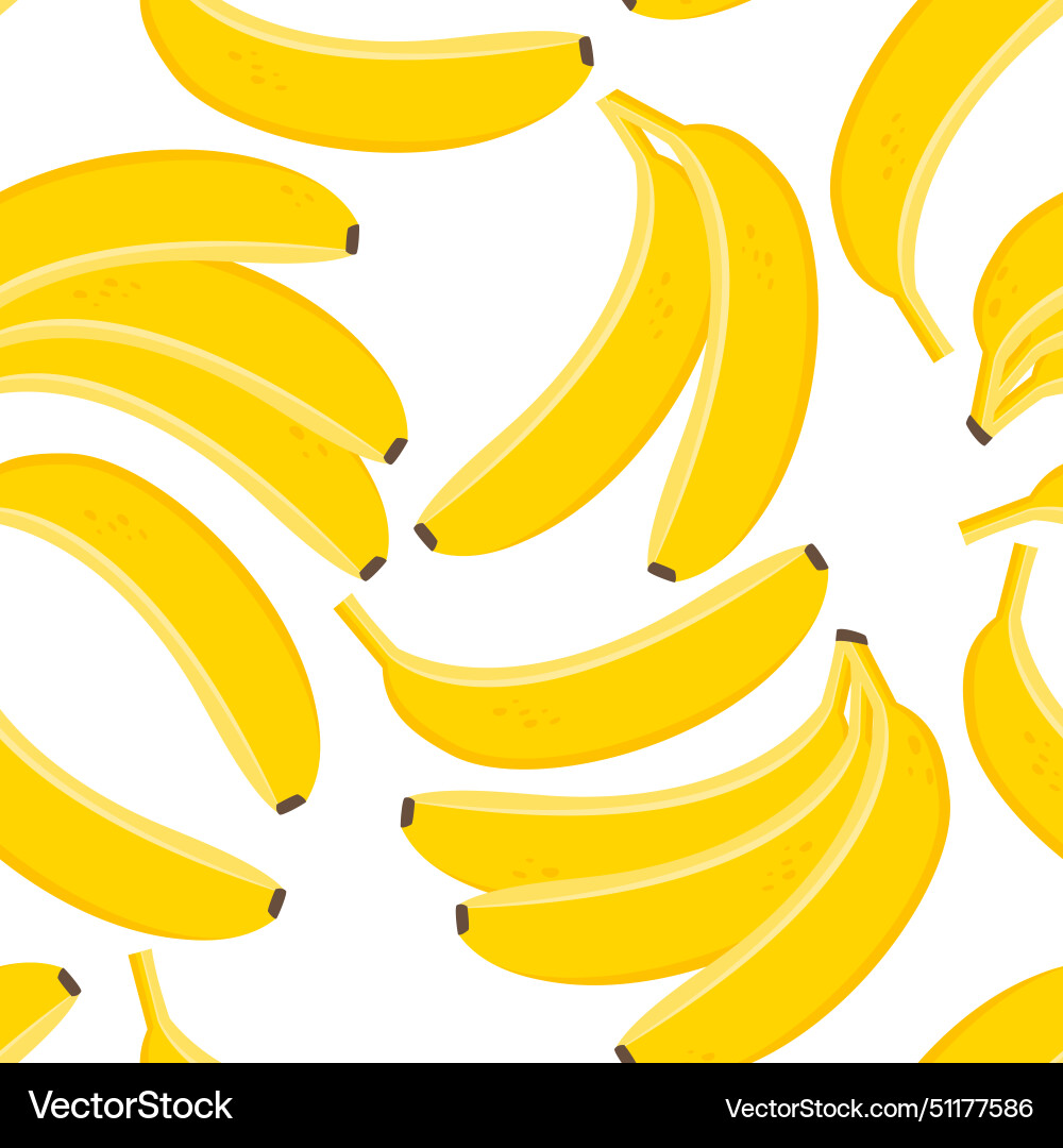 Tropical yellow bananas forming a seamless pattern