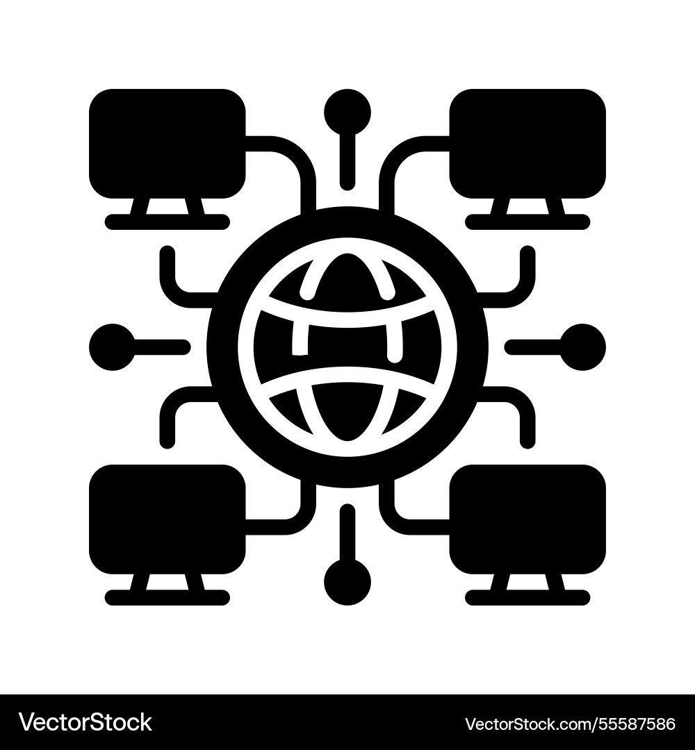 Wide area network line icon universal creative Vector Image