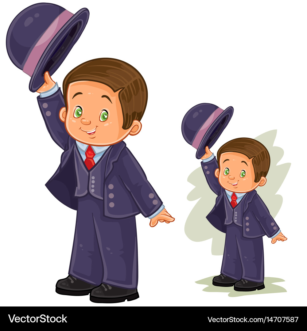 Clip art with young boy Royalty Free Vector Image