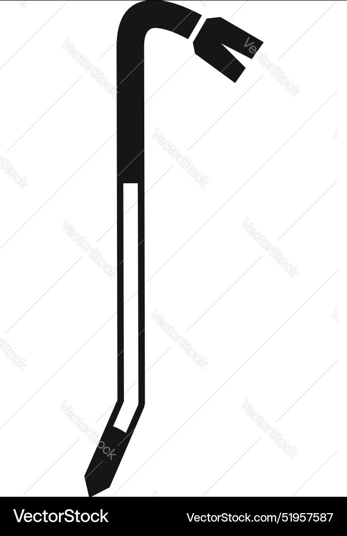 Crowbar icon showing force and leverage Royalty Free Vector