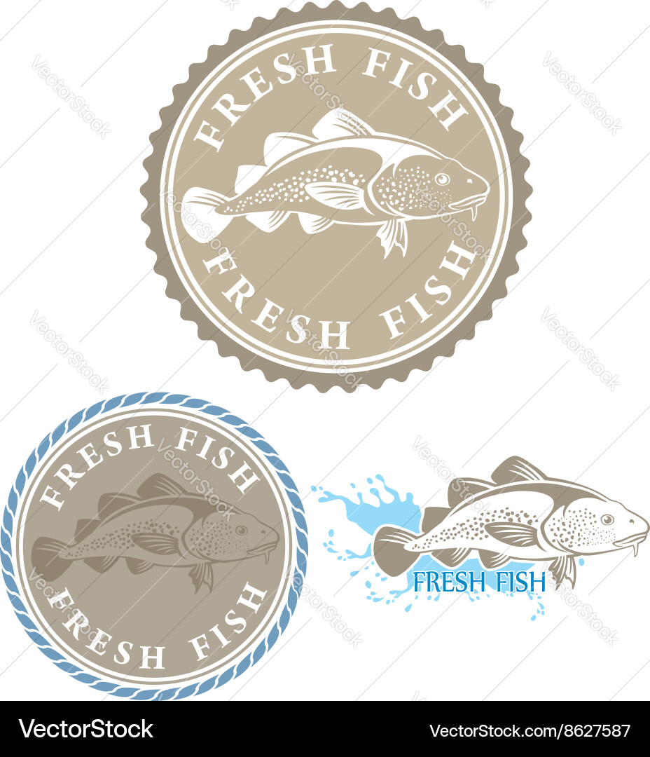 Fresh fish Royalty Free Vector Image - VectorStock