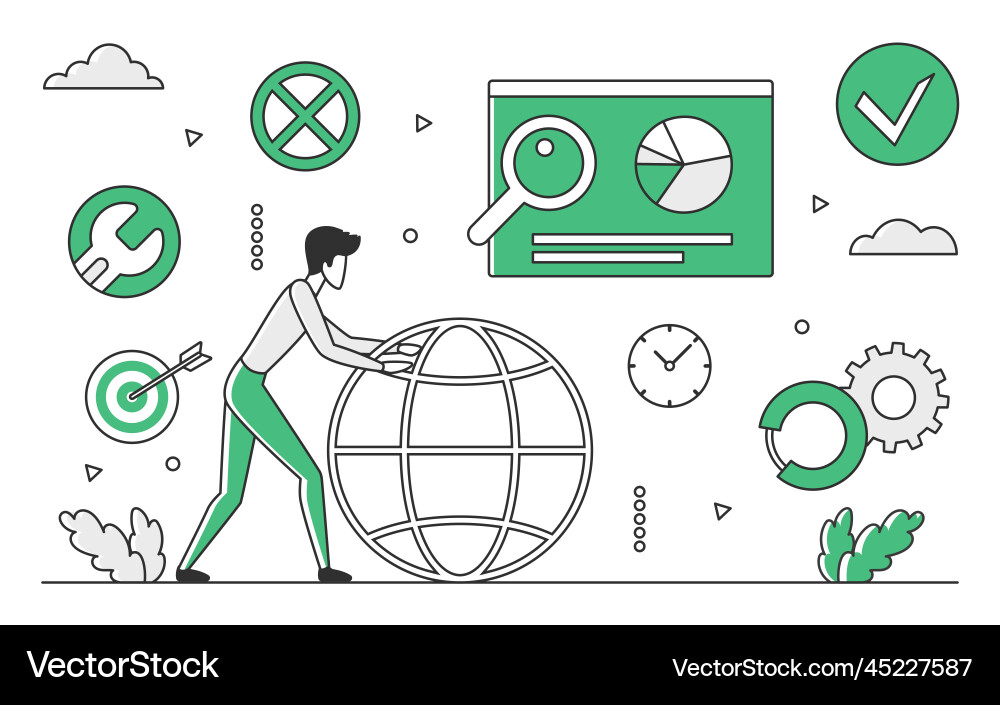 Global technical support Royalty Free Vector Image Global technical support Royalty Free Vector Image