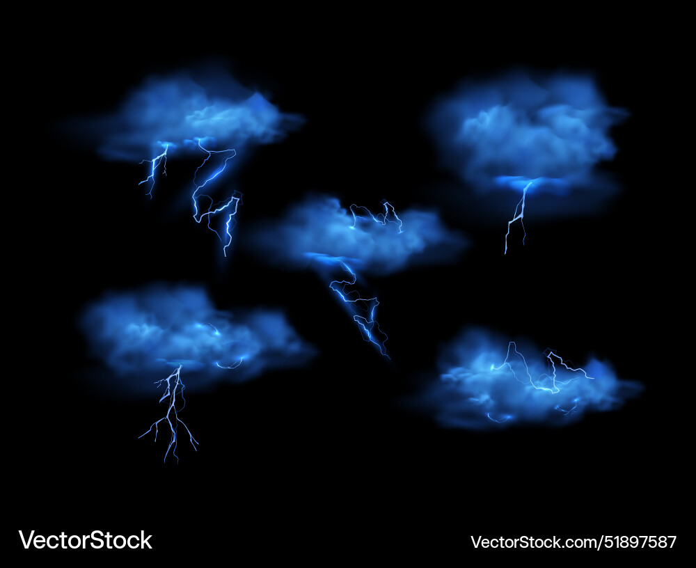 Magic of thunder and smog Royalty Free Vector Image