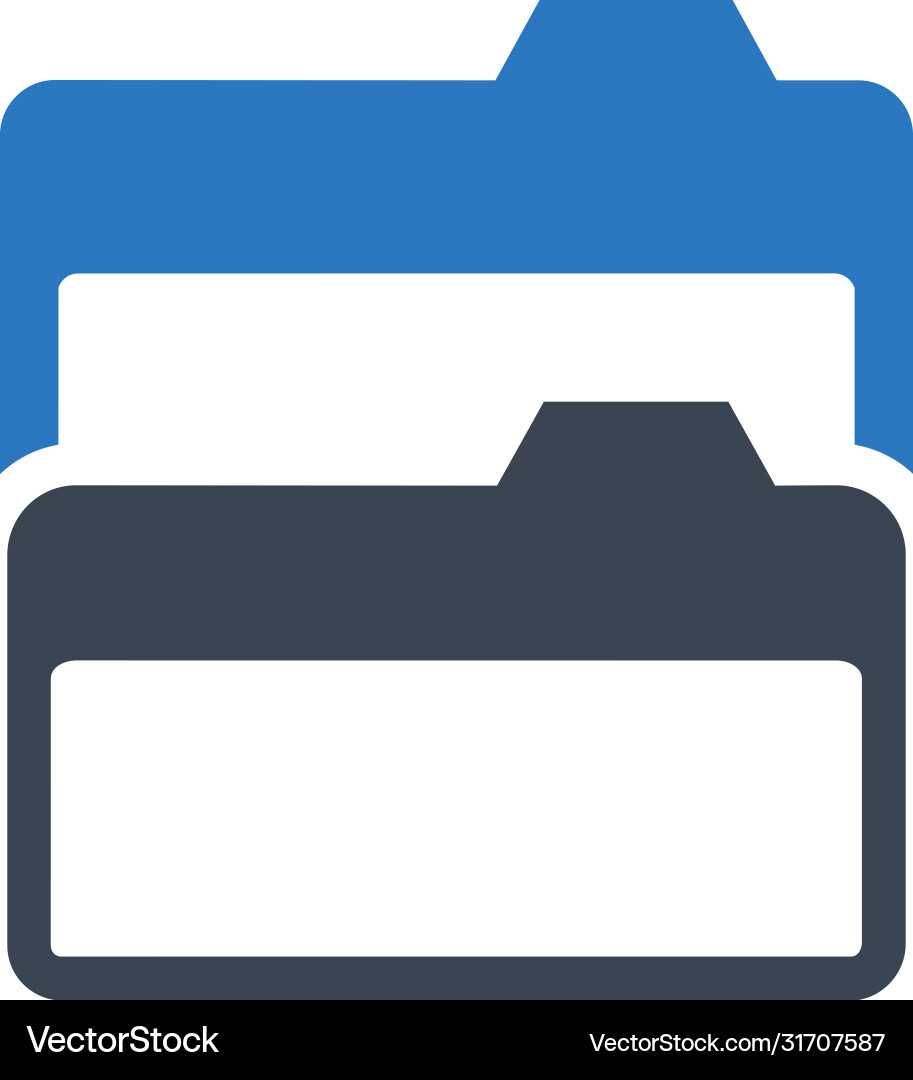 Office folder icon Royalty Free Vector Image - VectorStock