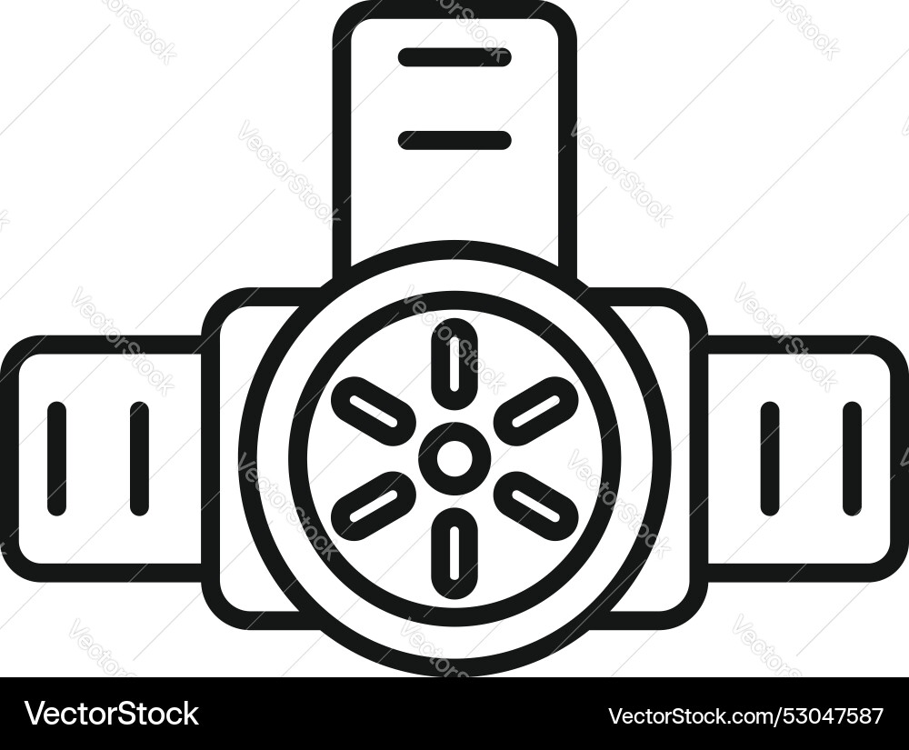 Pipeline valve showing control and regulation Vector Image