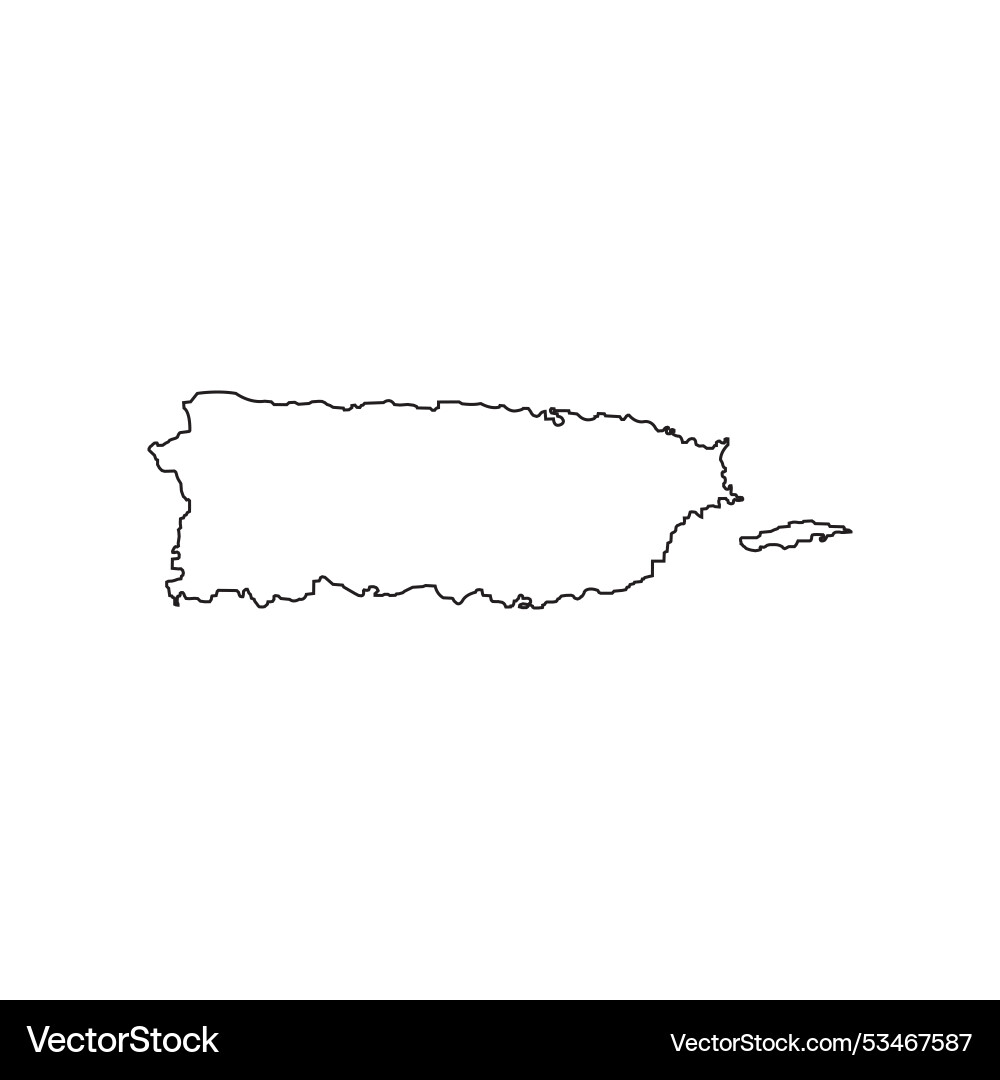 Puerto rico map Royalty Free Vector Image - VectorStock