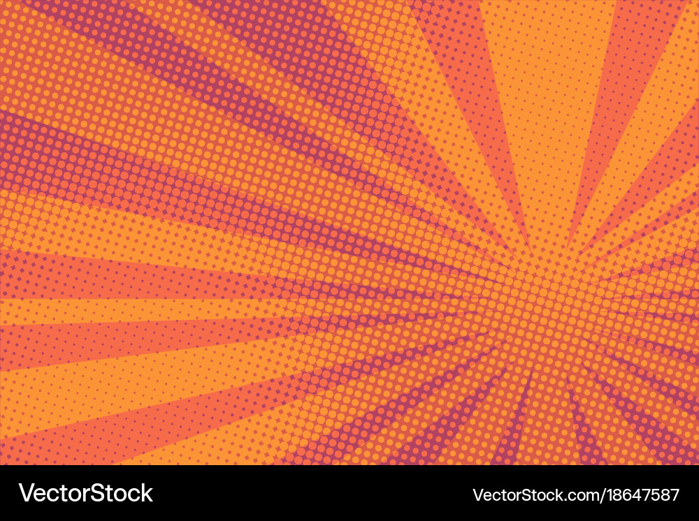 Red pop art rays sunrise Royalty Free Vector Image