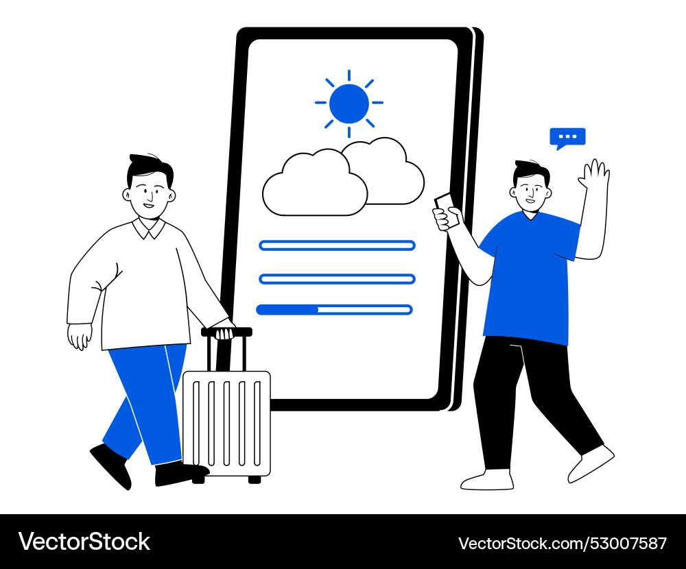 Weather app weathercast application widget mobile Vector Image Weather app weathercast application widget mobile Vector Image