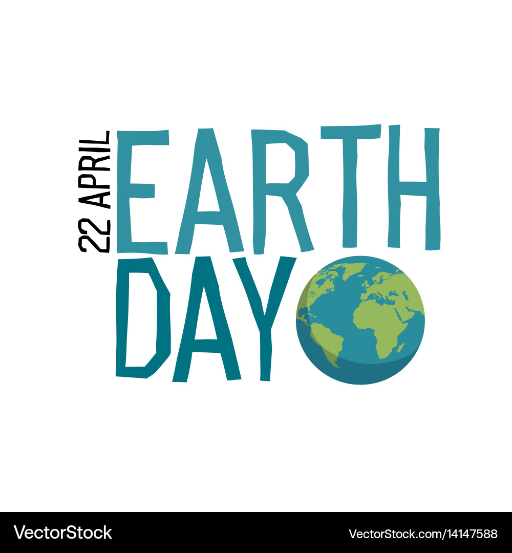 Earth Day Logo - April 22 Royalty Free Vector Image