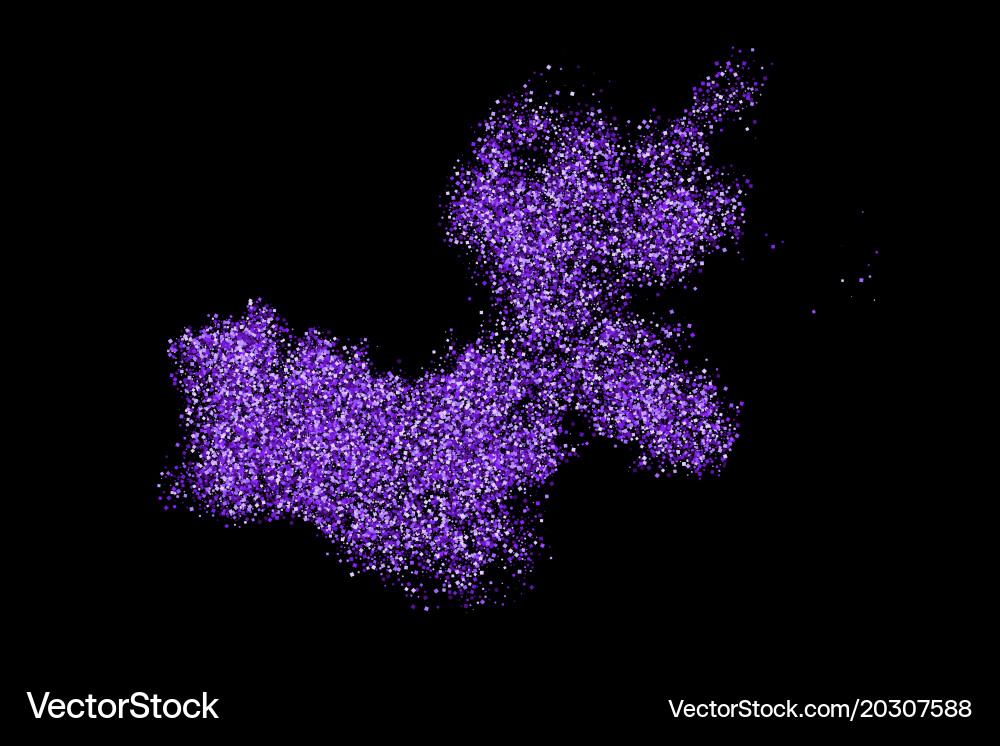 Purple explosion of confetti Royalty Free Vector Image