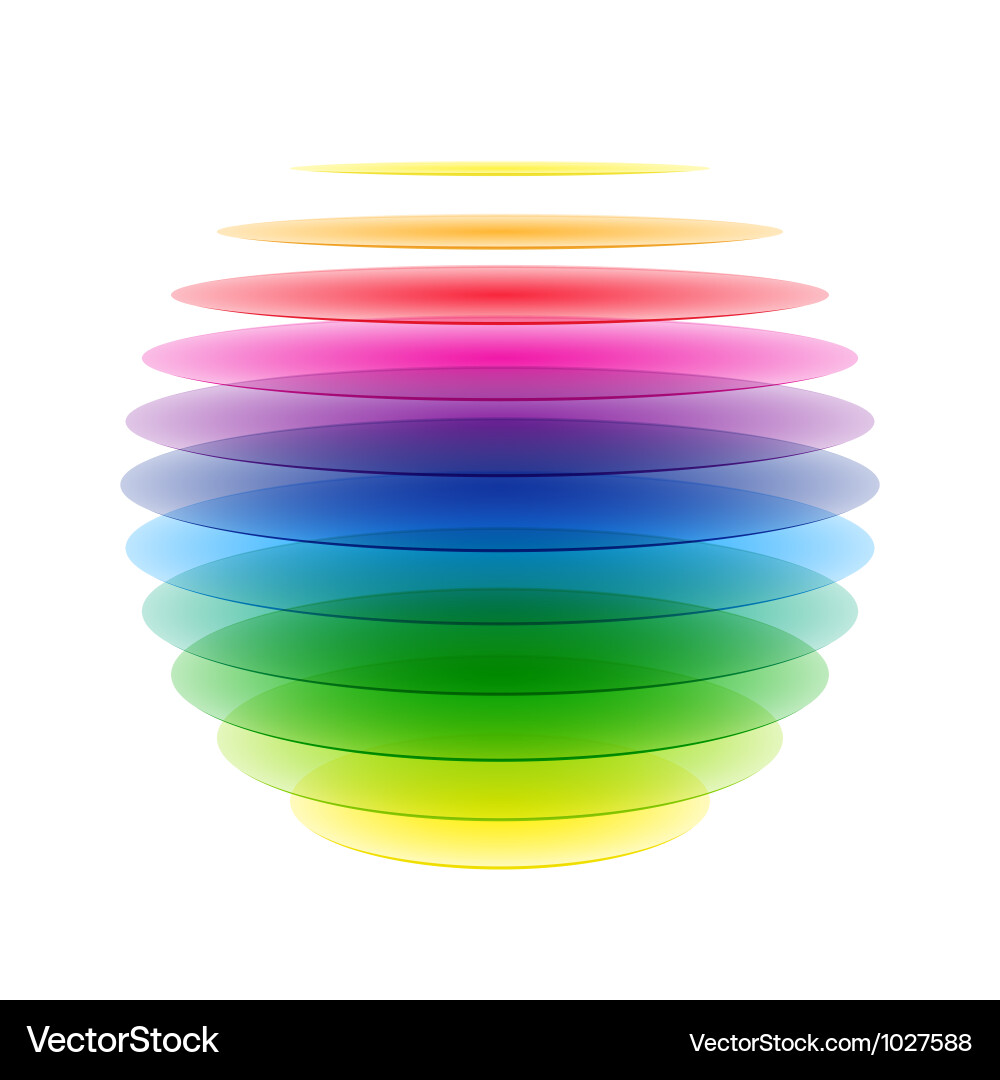 Rainbow sphere Royalty Free Vector Image - VectorStock