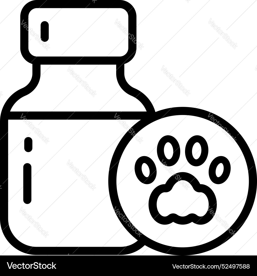Supplement for pets icon veterinary clinic Vector Image