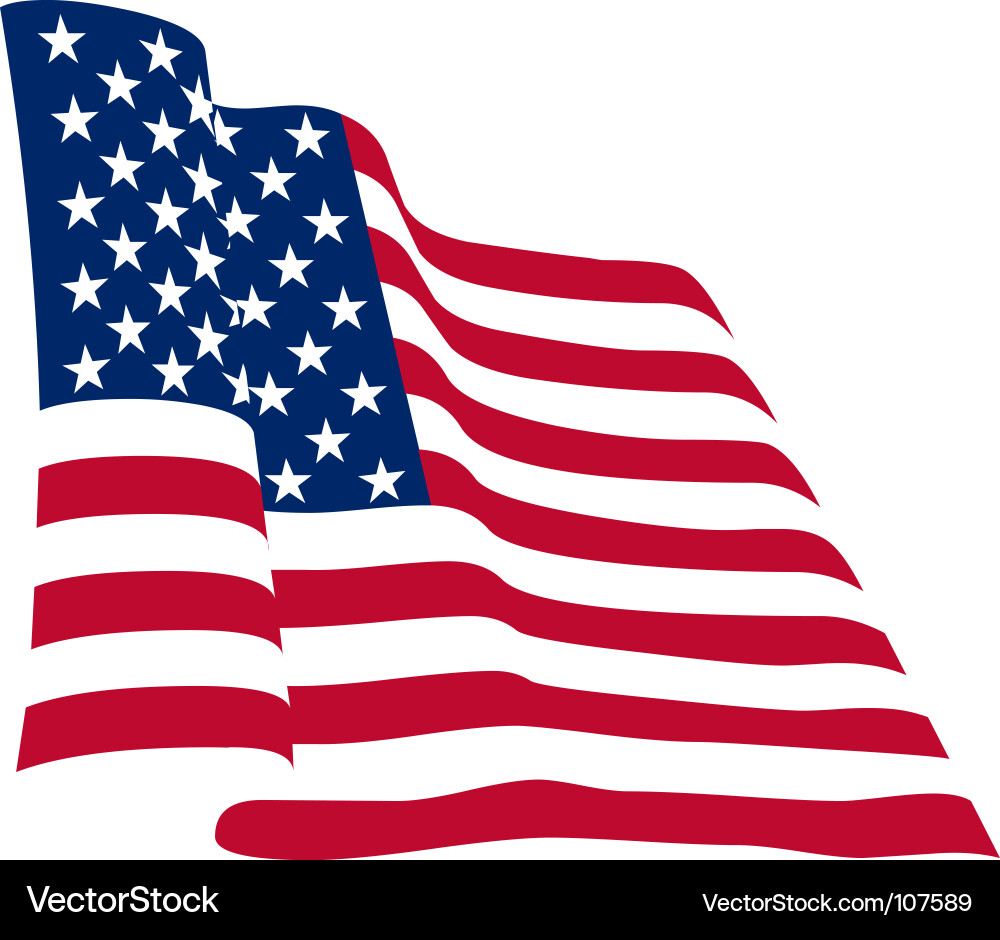 American flag Royalty Free Vector Image - VectorStock