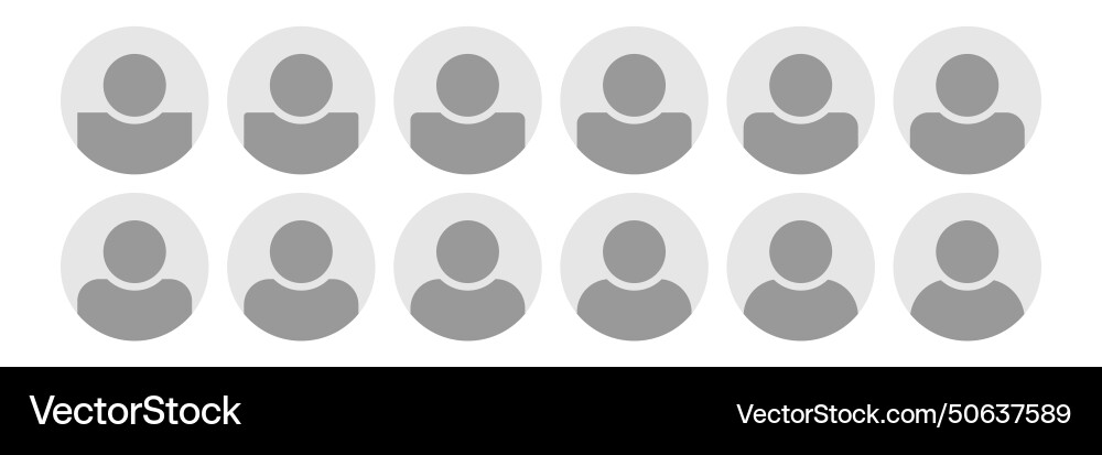 Gray Round User Headshot Placeholder Royalty Free Vector