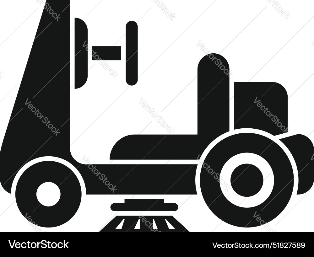 Small cleaning machine working on the street Vector Image