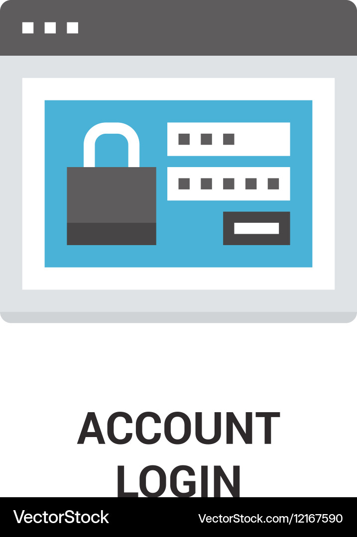 Account login icon Royalty Free Vector Image - VectorStock