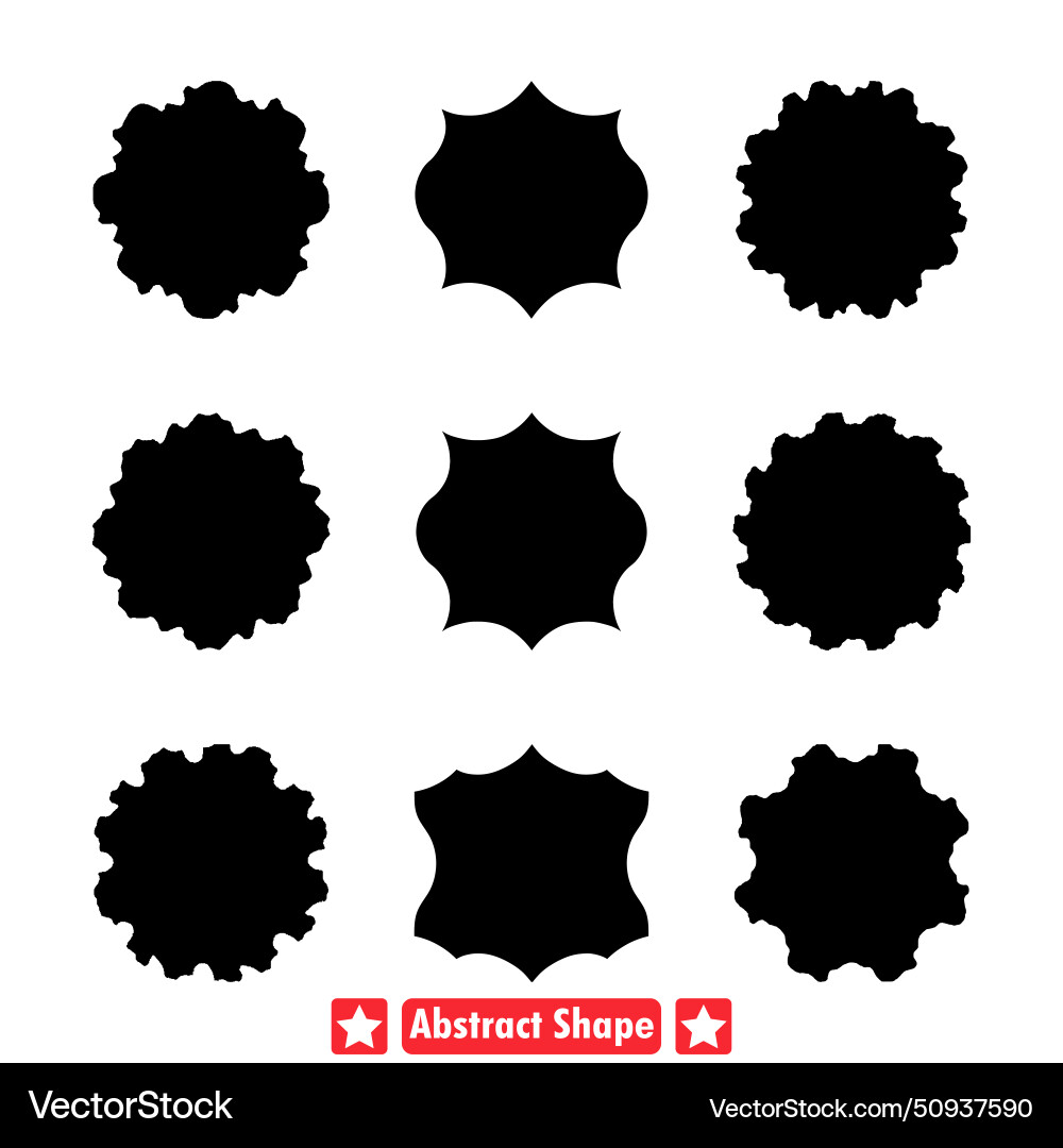 Elegant abstract shape silhouettes modern Vector Image