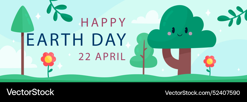 Flat earth day twitter header Royalty Free Vector Image
